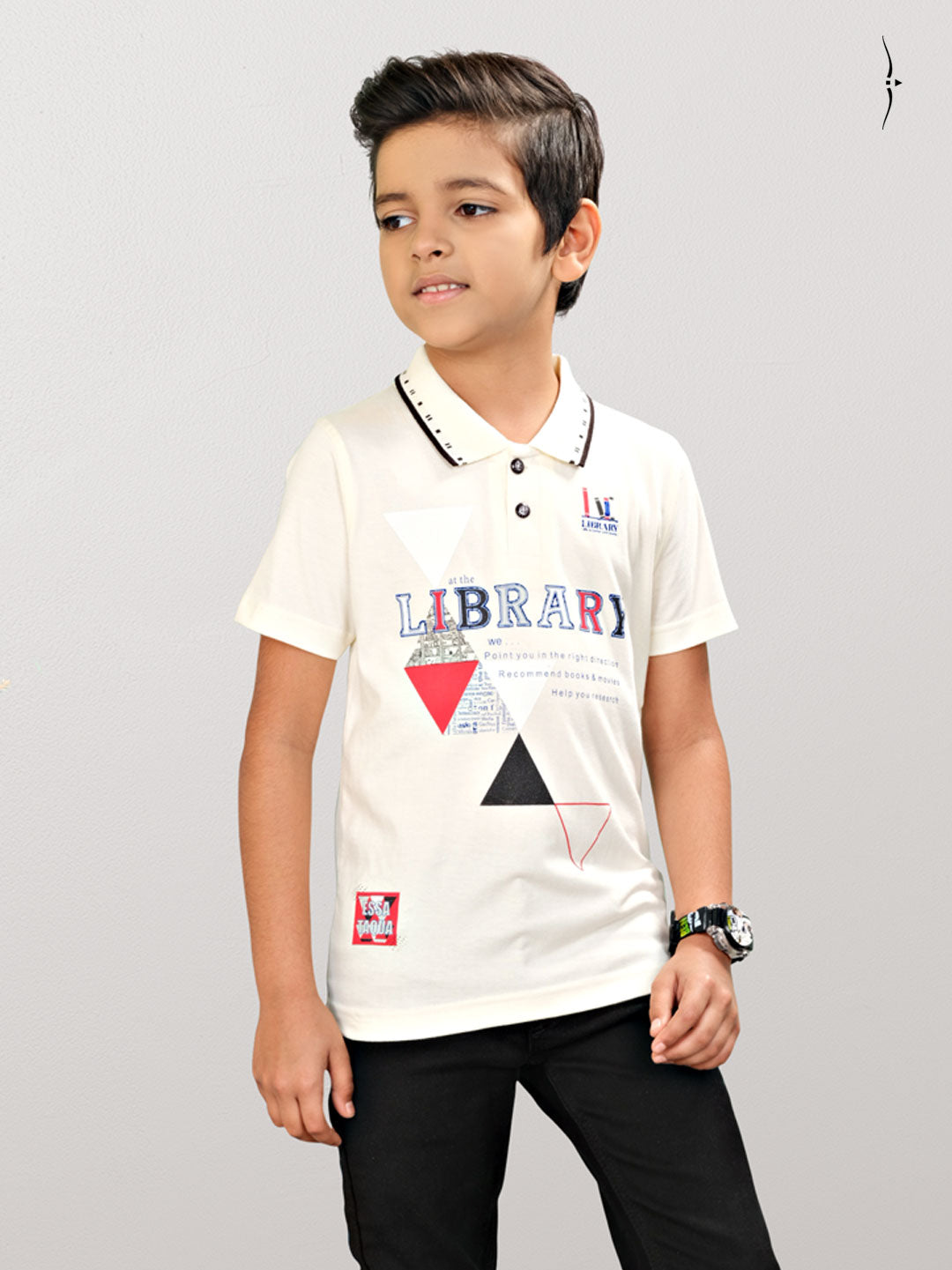 Essa 20-20 Collar T-Shirt for Boys Ivory – ESSA GARMENTS