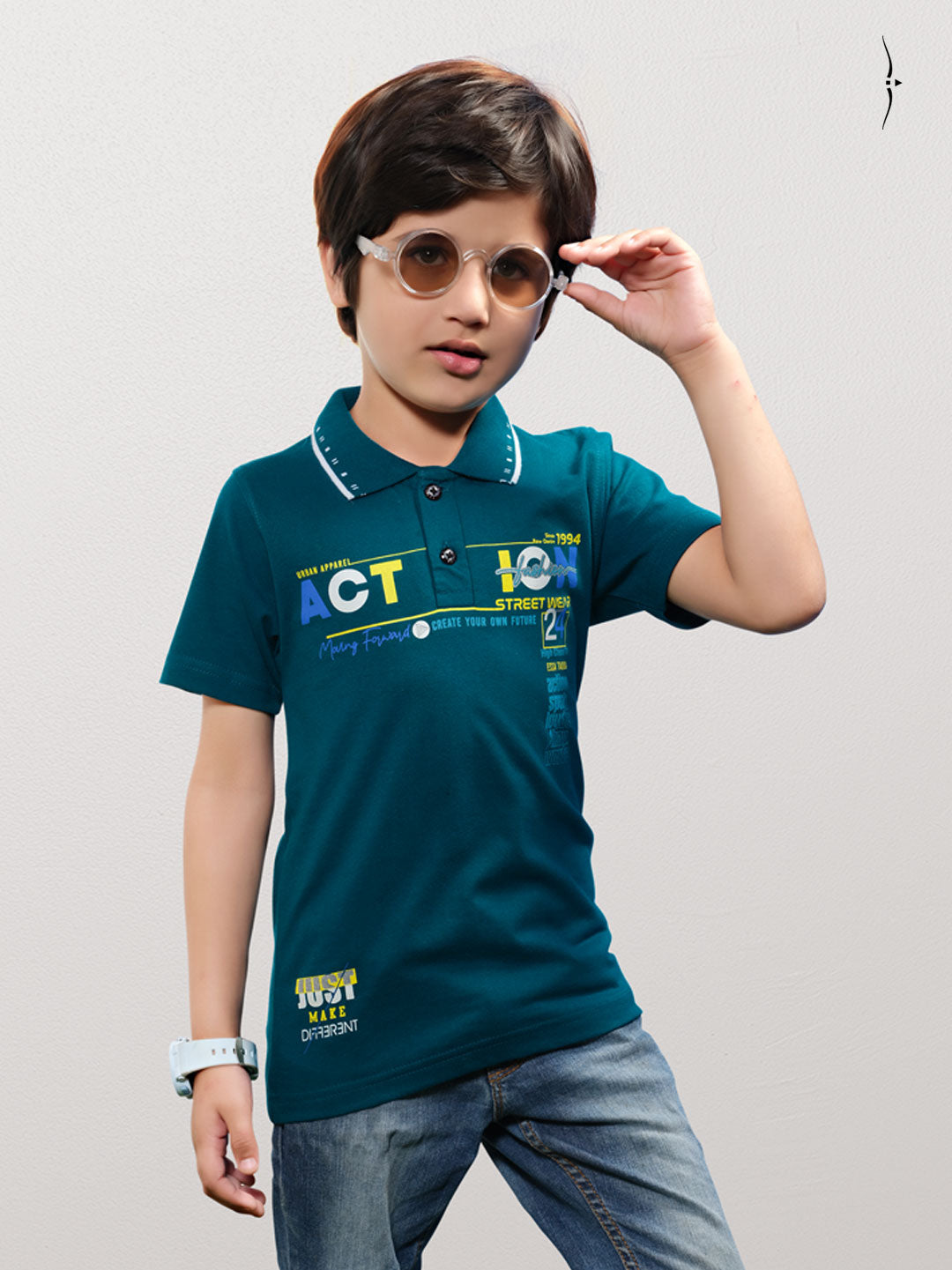 Essa 20-20 Collar T-Shirt for Boys Sherpa Blue – ESSA GARMENTS