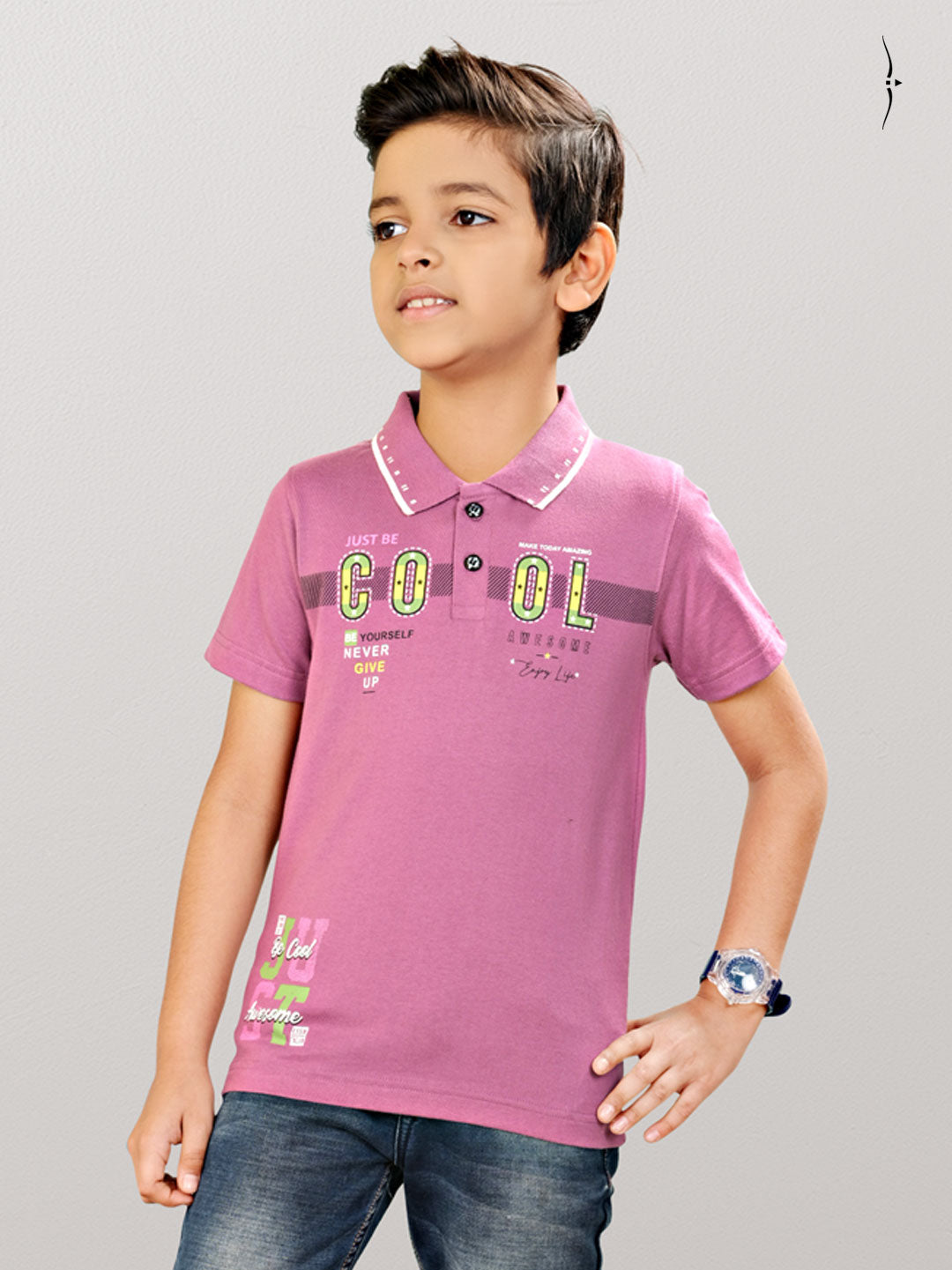 Essa 20-20 Collar T-Shirt for Boys Sky Magenta – ESSA GARMENTS