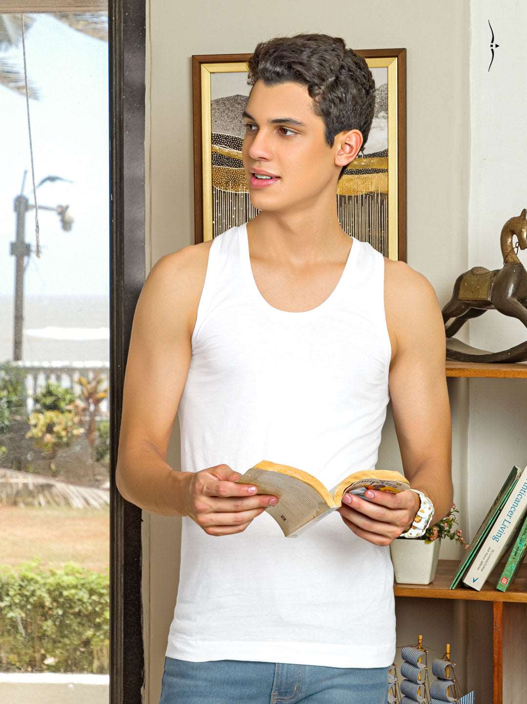 Cornea White Vest For Men online at Essa – ESSA GARMENTS