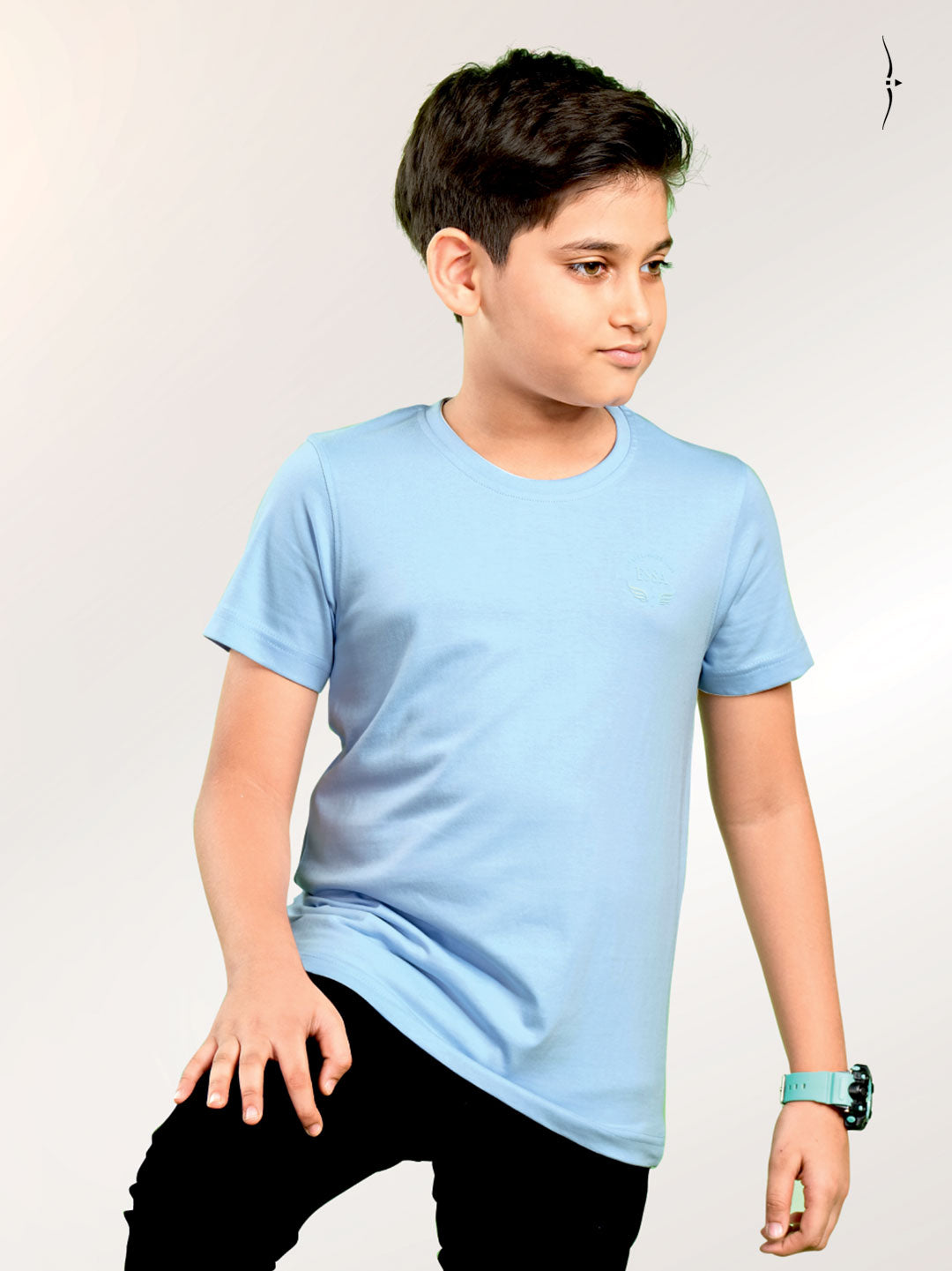 Genuine 301 Premium Cotton T-Shirt For Boys-Light Sky Blue – ESSA GARMENTS